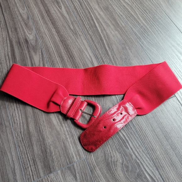 Accessories | Vintage Red Elastic Belt | Poshmark